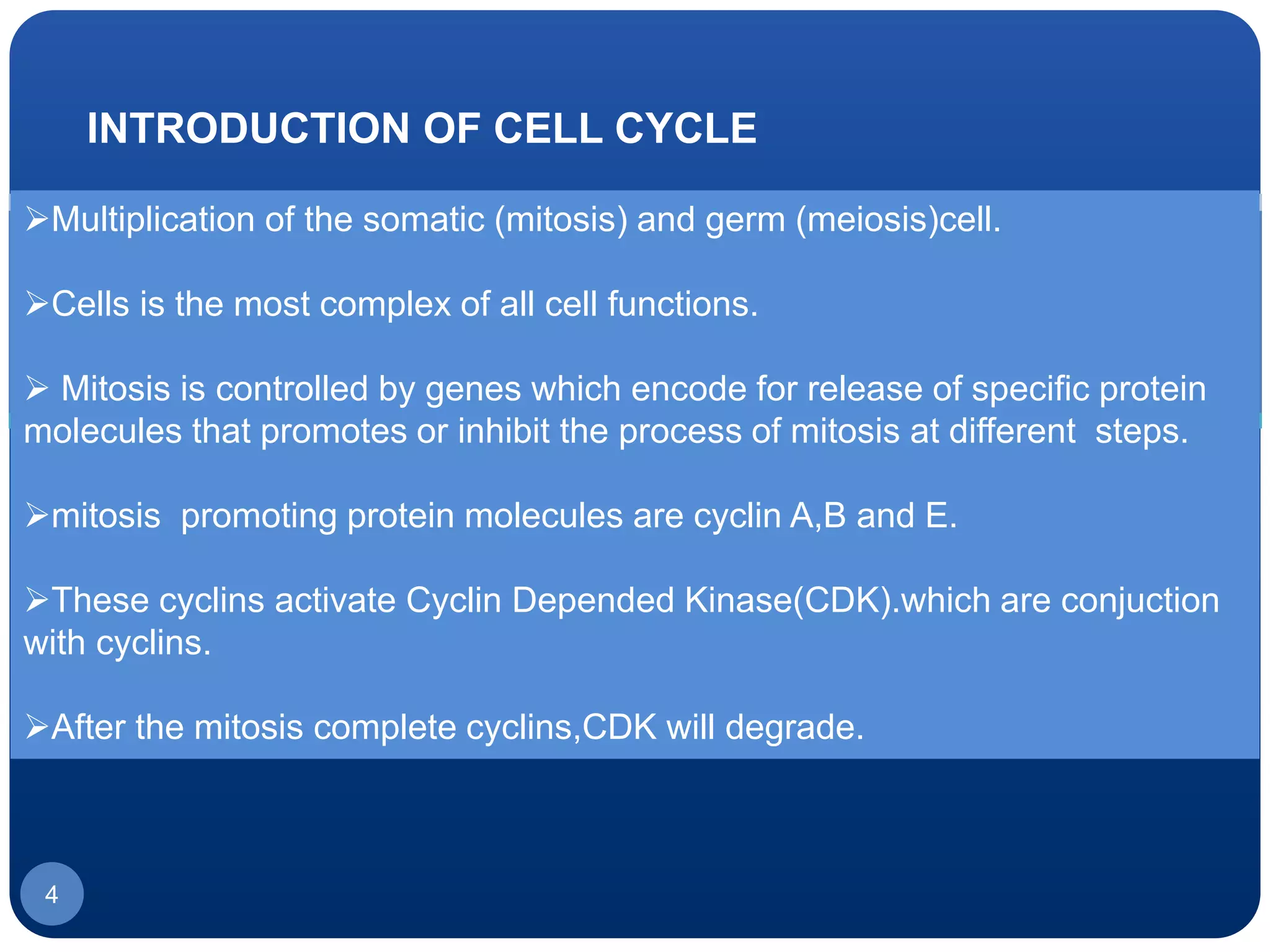 Cell cycle and regulation | PPTX