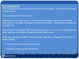 Cell cycle and regulation | PPTX