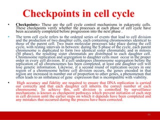 Cell cycle and regulation in eukaryotes | PPTX