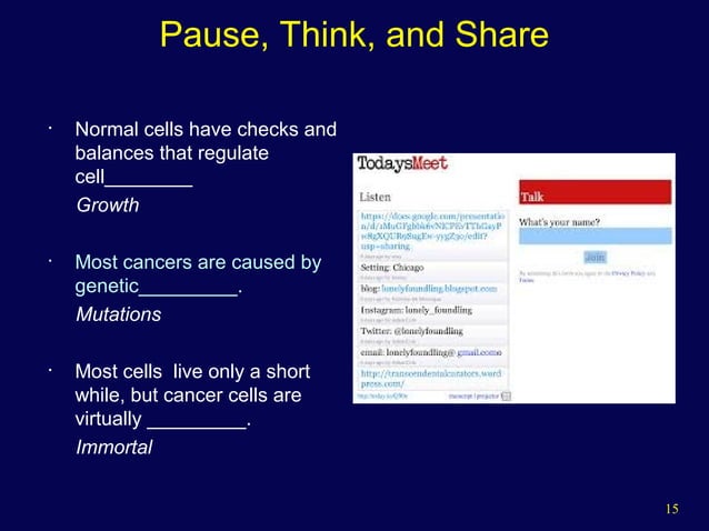 The Cell Cycle and Cancer | PPT | Cancer | Diseases and Conditions