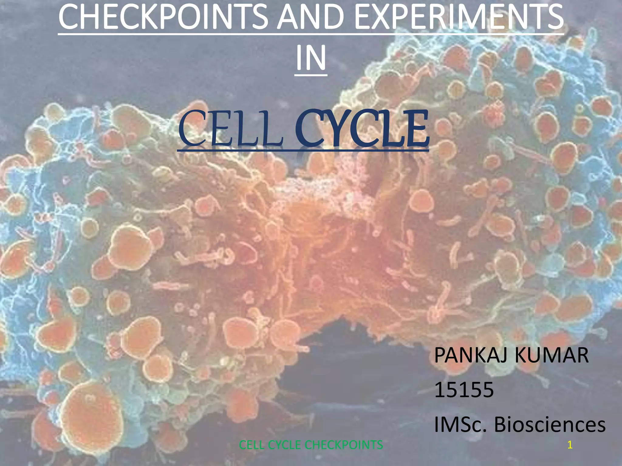 Cell cycle checkpoint | PPTX