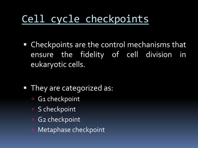 Cell cycle check point By KK Sahu Sir | PPT | Biological Sciences | Science