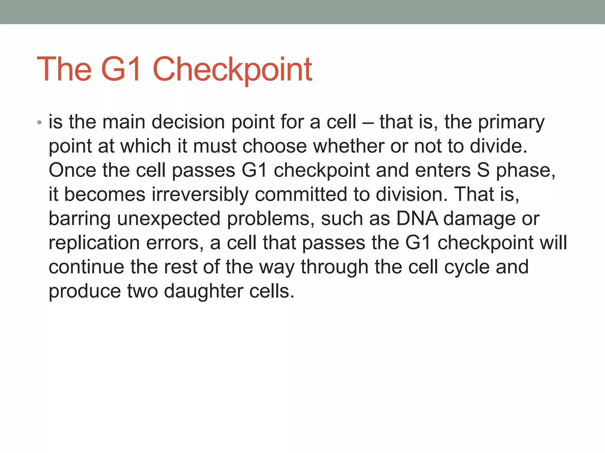 Cell cycle checkpoints and Regulation | PPTX