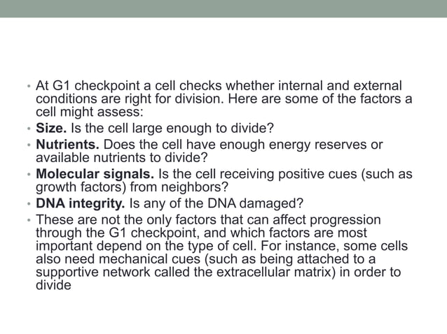 Cell cycle checkpoints and Regulation | PPTX | Biological Sciences ...