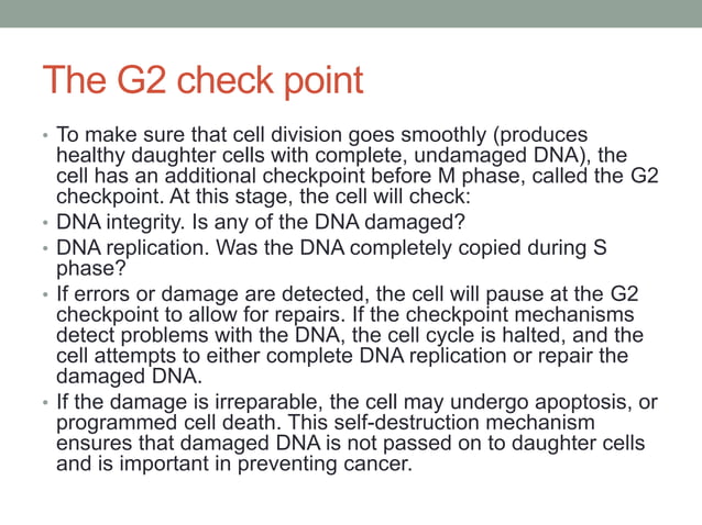Cell cycle checkpoints and Regulation | PPTX | Biological Sciences ...