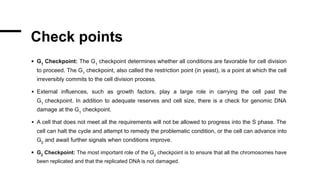 CELL CYCLE,CHECK POINTS AND REGULATION.pptx.pdf | Biological Sciences ...
