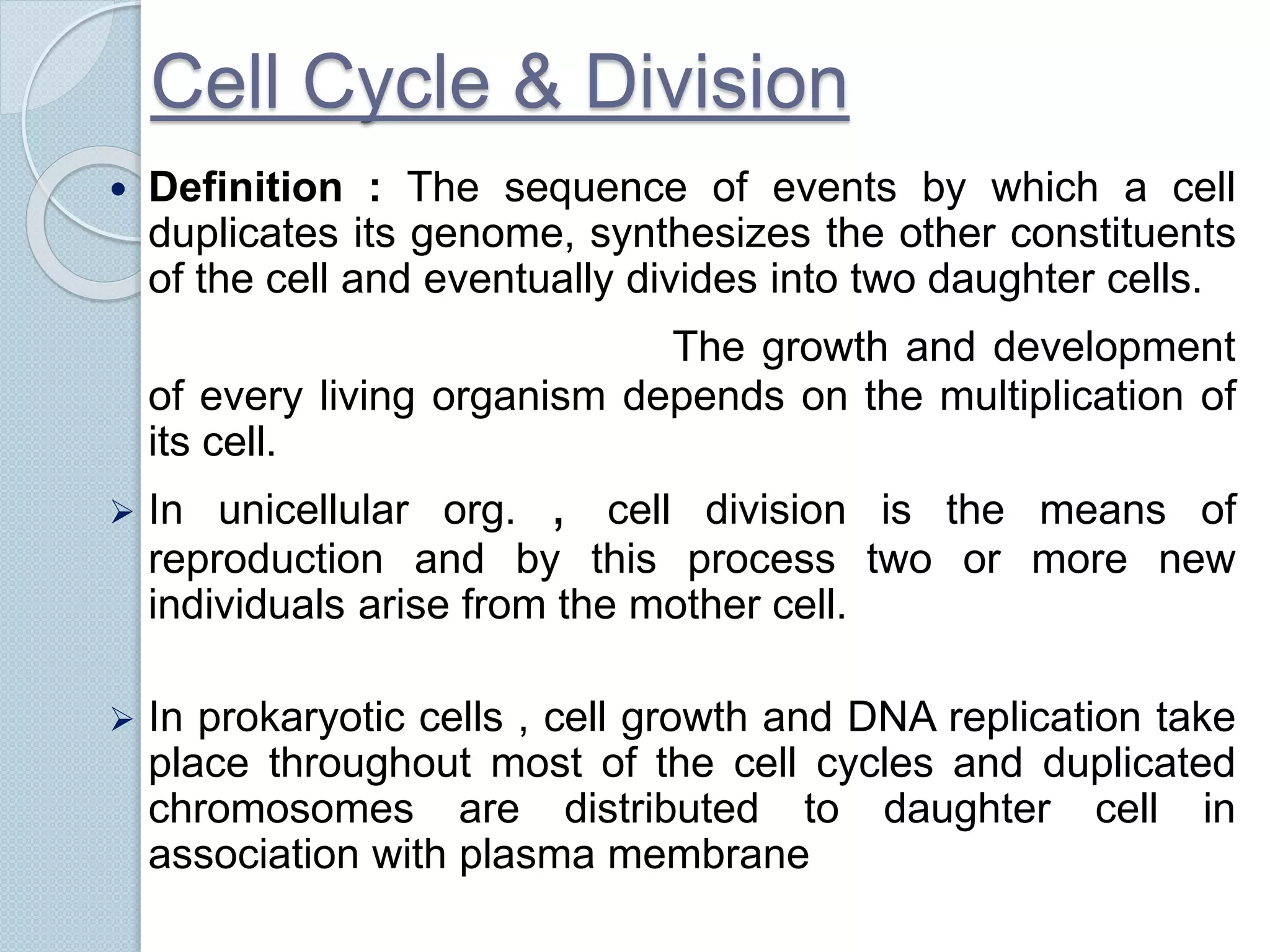 Cell cycle and division | PPT