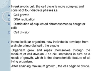 Cell cycle and division | PPTX