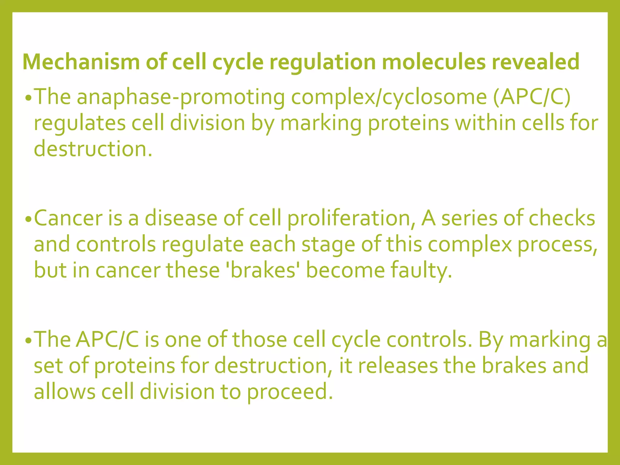 Cell cycle in full detail study including literature review | PPT