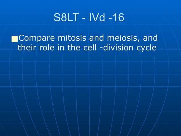 CELL CYCLE, MITOSIS & MEIOSIS Grade 8 Science lesson | PPT