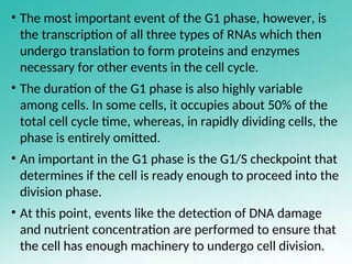 Cell cycle,cell cycle checkpoint and control | PPT