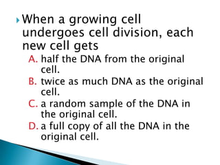 Cell Cycle Images and Questions | PPTX