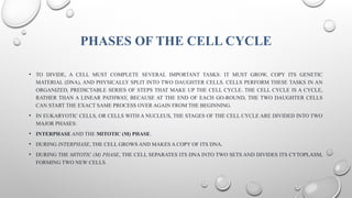 Cell cycle, Phases of Cell Cycle, Molecular events during the cell cycle.pptx