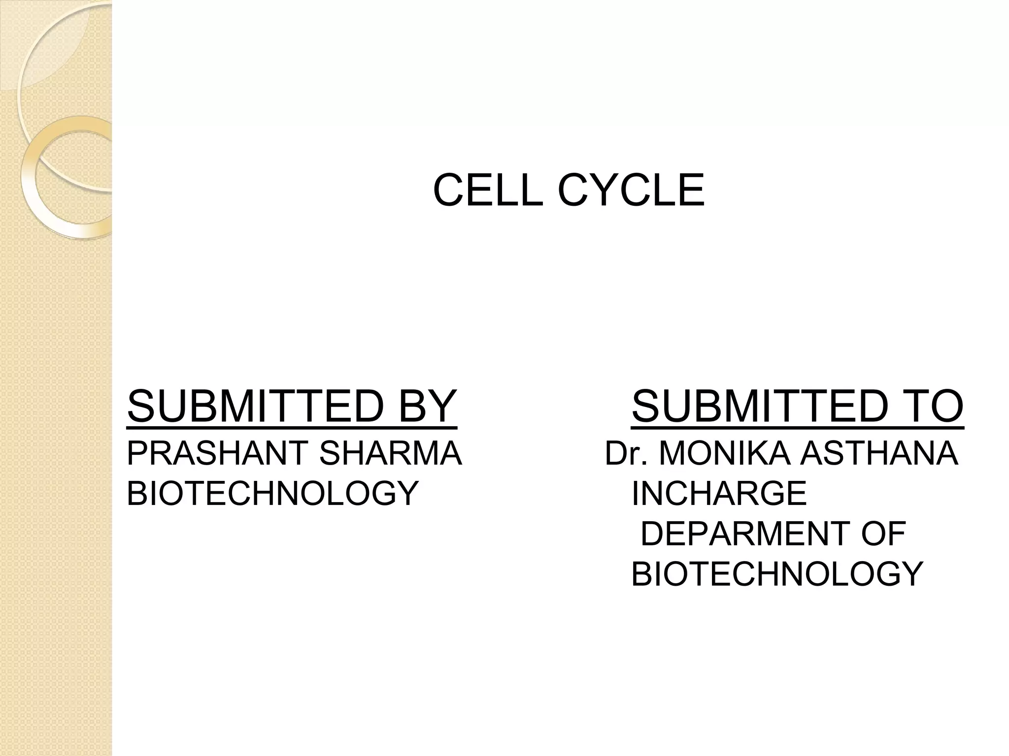 Cell cycle ppt | PPTX