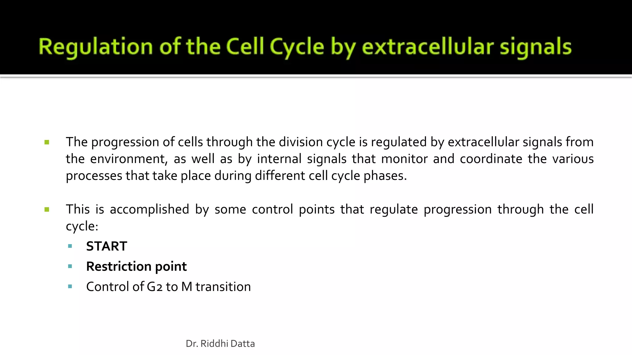 Cell cycle regulation | PPTX