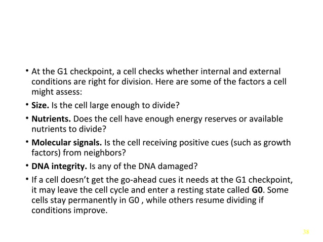Cell cycle, its regulation and checkpoints | PPT | Biological Sciences ...