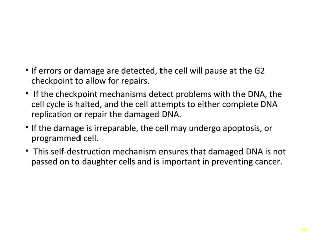 Cell cycle, its regulation and checkpoints | PPT | Biological Sciences ...