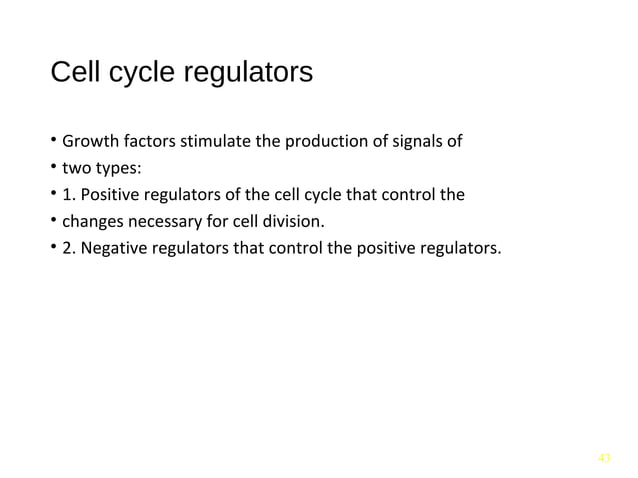 Cell cycle, its regulation and checkpoints | PPT | Biological Sciences ...