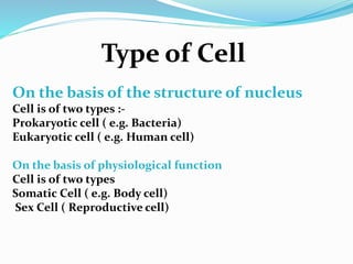HUMAN CELL AND TISSUE ( cytology ) | PPTX