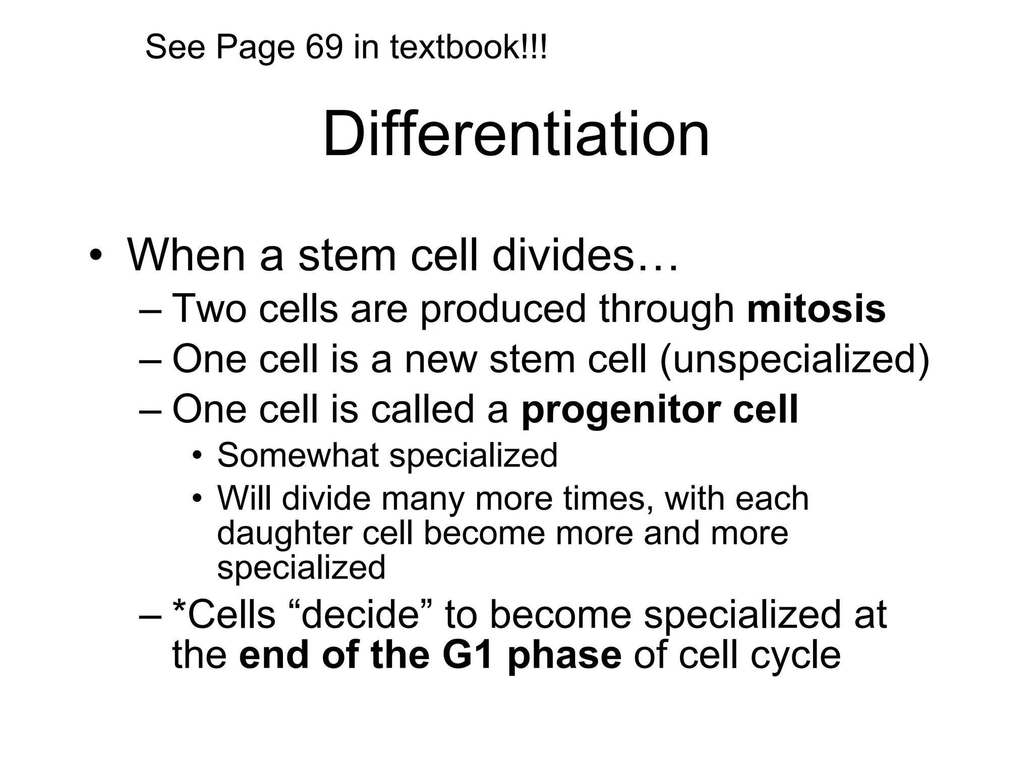 Cell differentiation notes | PPT