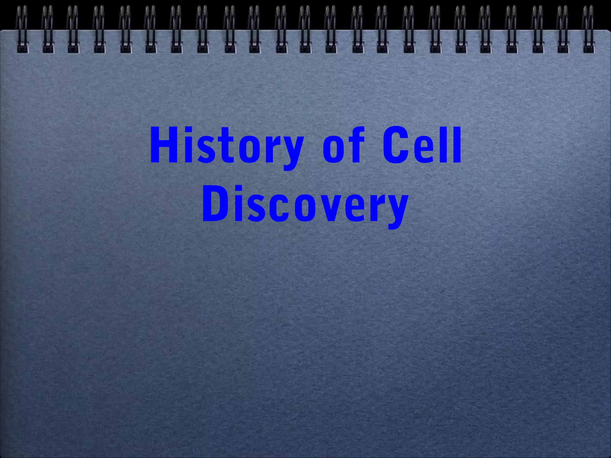 Cell discovery and theory | PPT