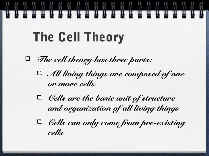 Cell Theory 3 Parts