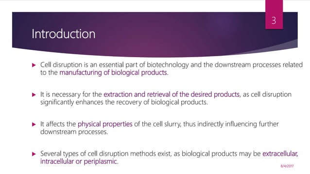 Cell disruption methods | PPTX | Biological Sciences | Science