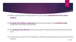 Cell disruption methods | PPTX | Biological Sciences | Science