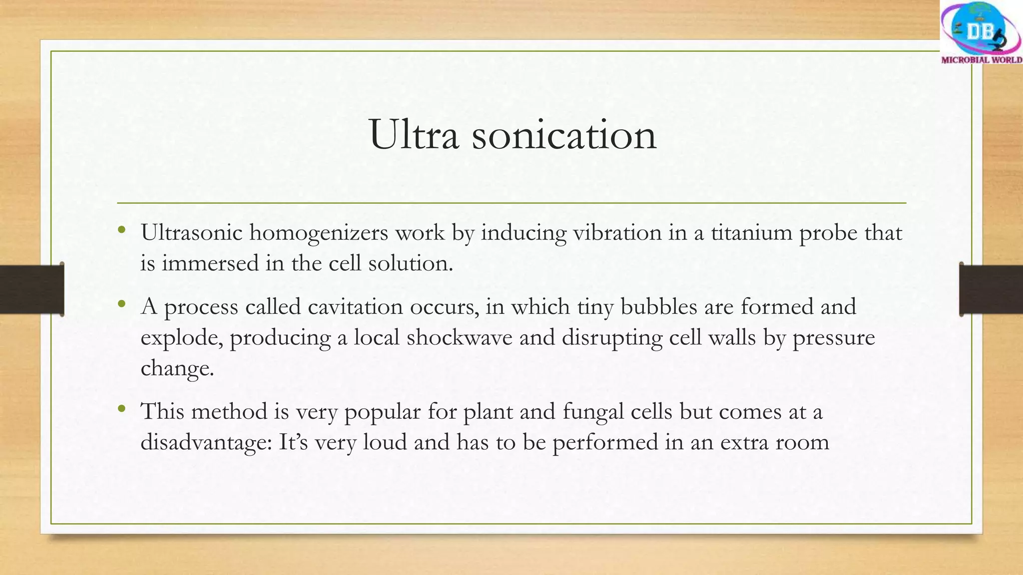 Cell disruption | PPT