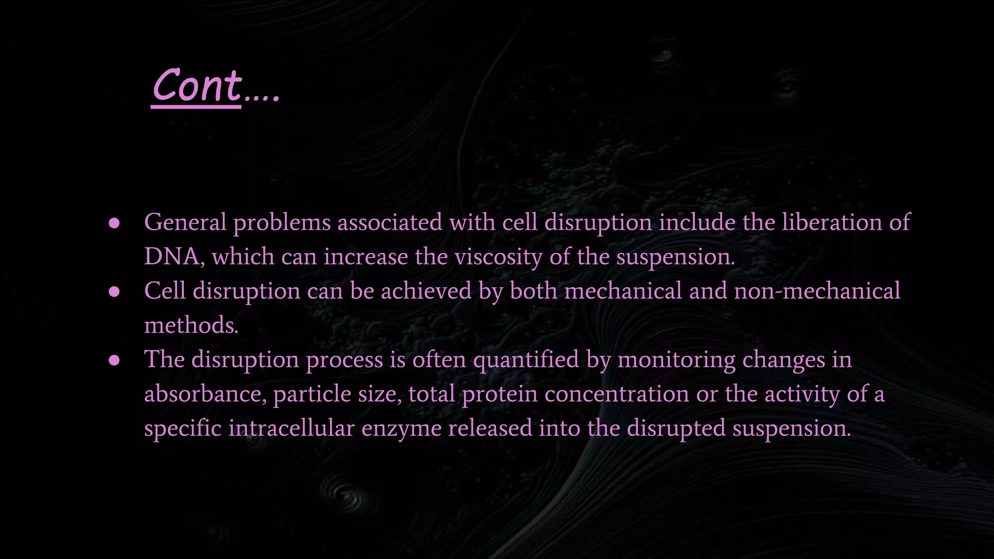 Cell disruption (downstream process) | PPTX
