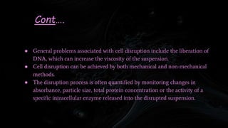 Cell disruption (downstream process) | PPTX