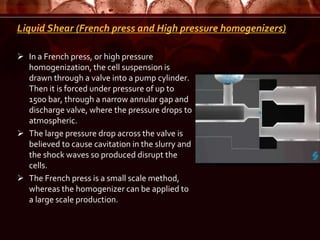 Cell disruption ppt | PPTX