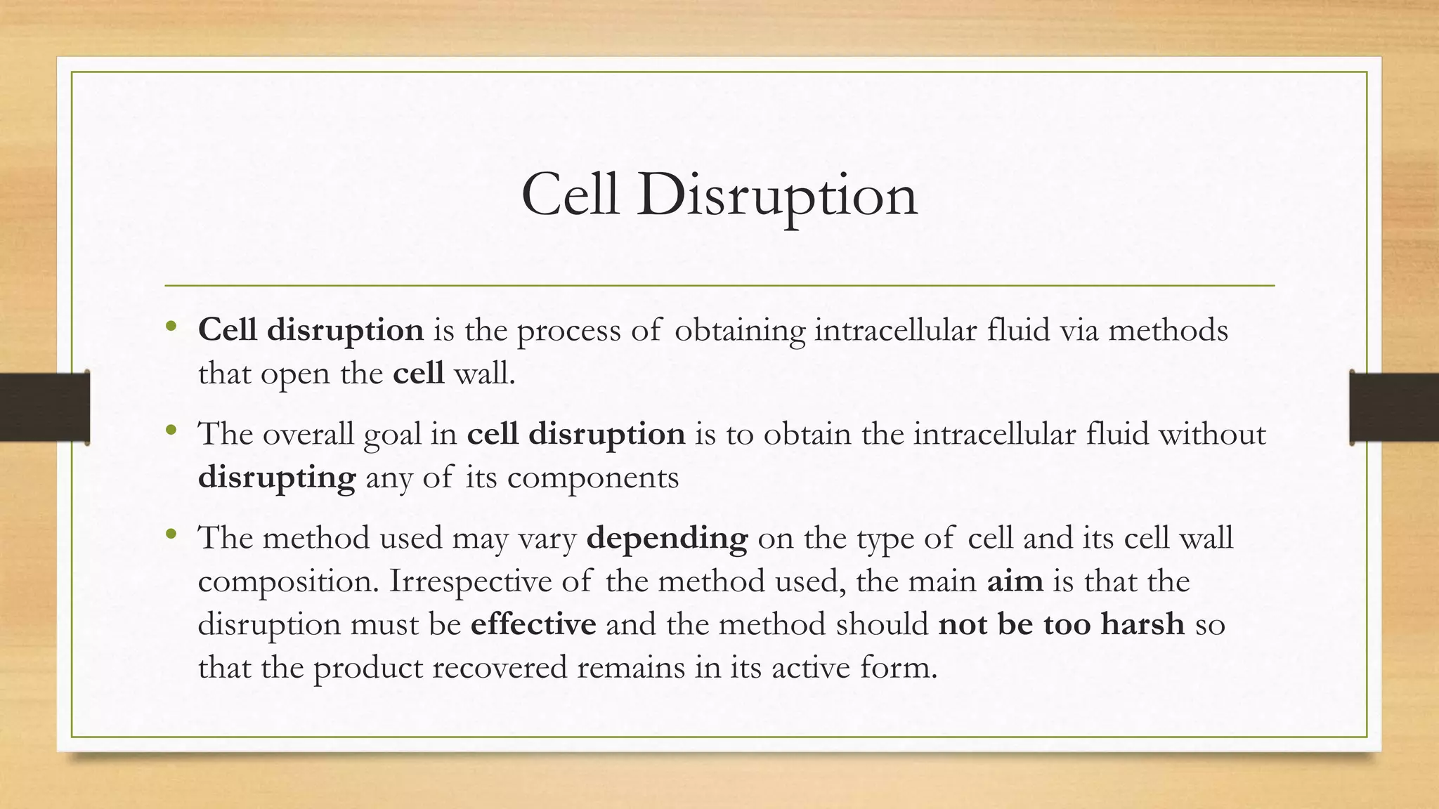 Cell disruption | PPTX