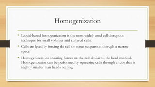 Cell disruption | PPTX