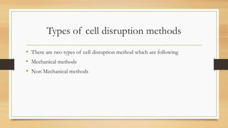 Cell disruption | PPTX