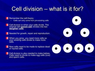 Cell division | PPT | Biological Sciences | Science