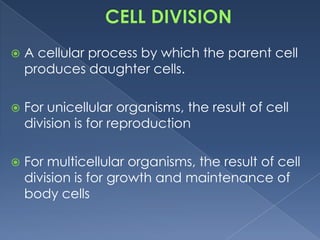 BIOLOGICAL SCIENCE~cell division | PPTX