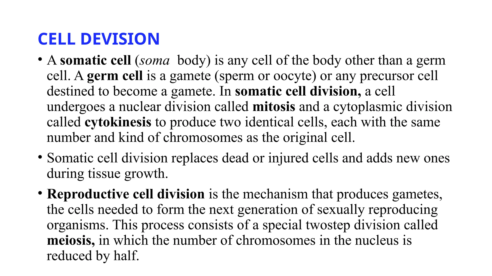 CELL DIVISION (MITOSIS AND MEIOSIS): CELL PHYSIOLOGY | PPTX