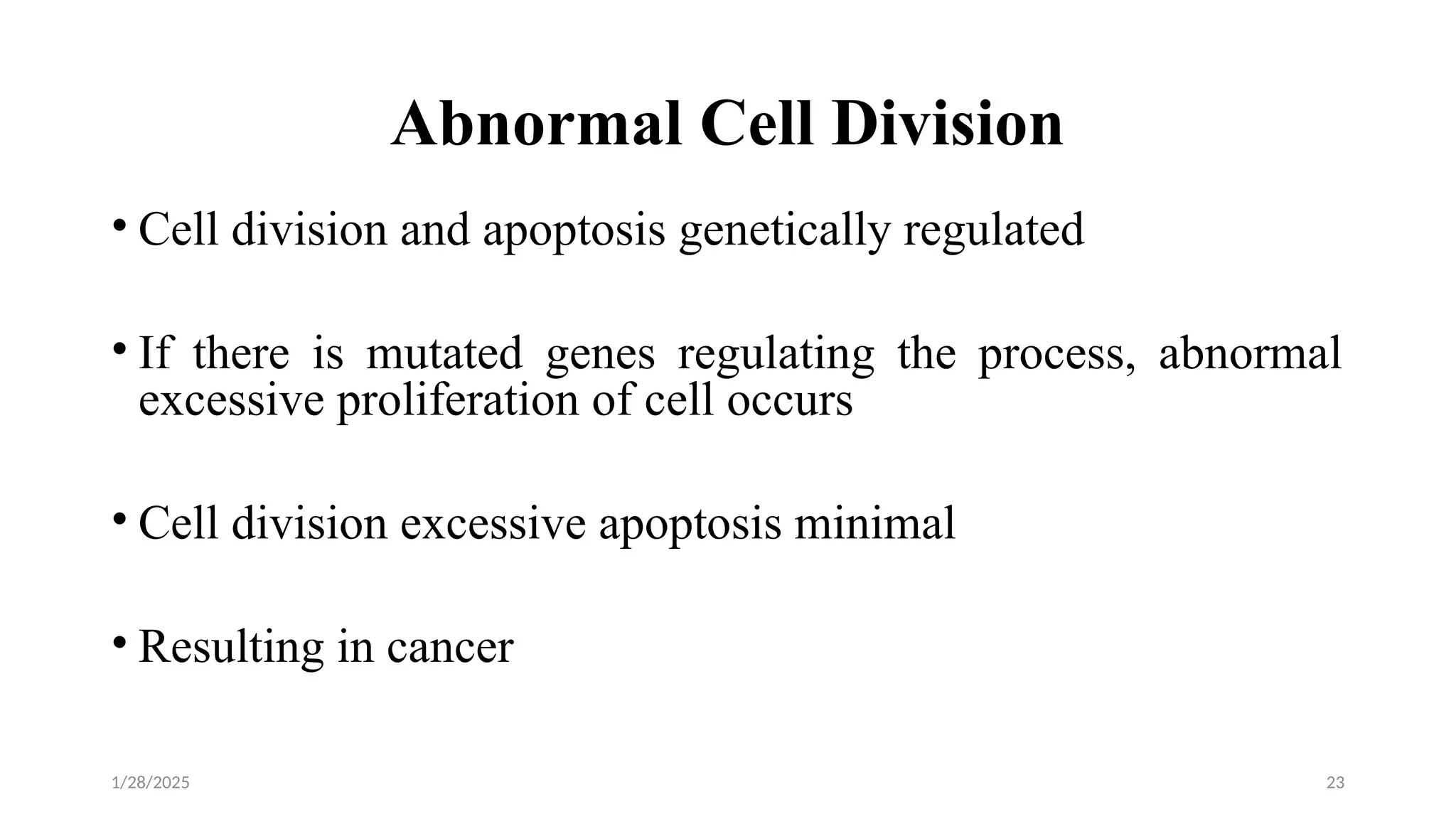 Cell Division, Cell Cycle and Abnormal Cell Divisionpptx | PPTX