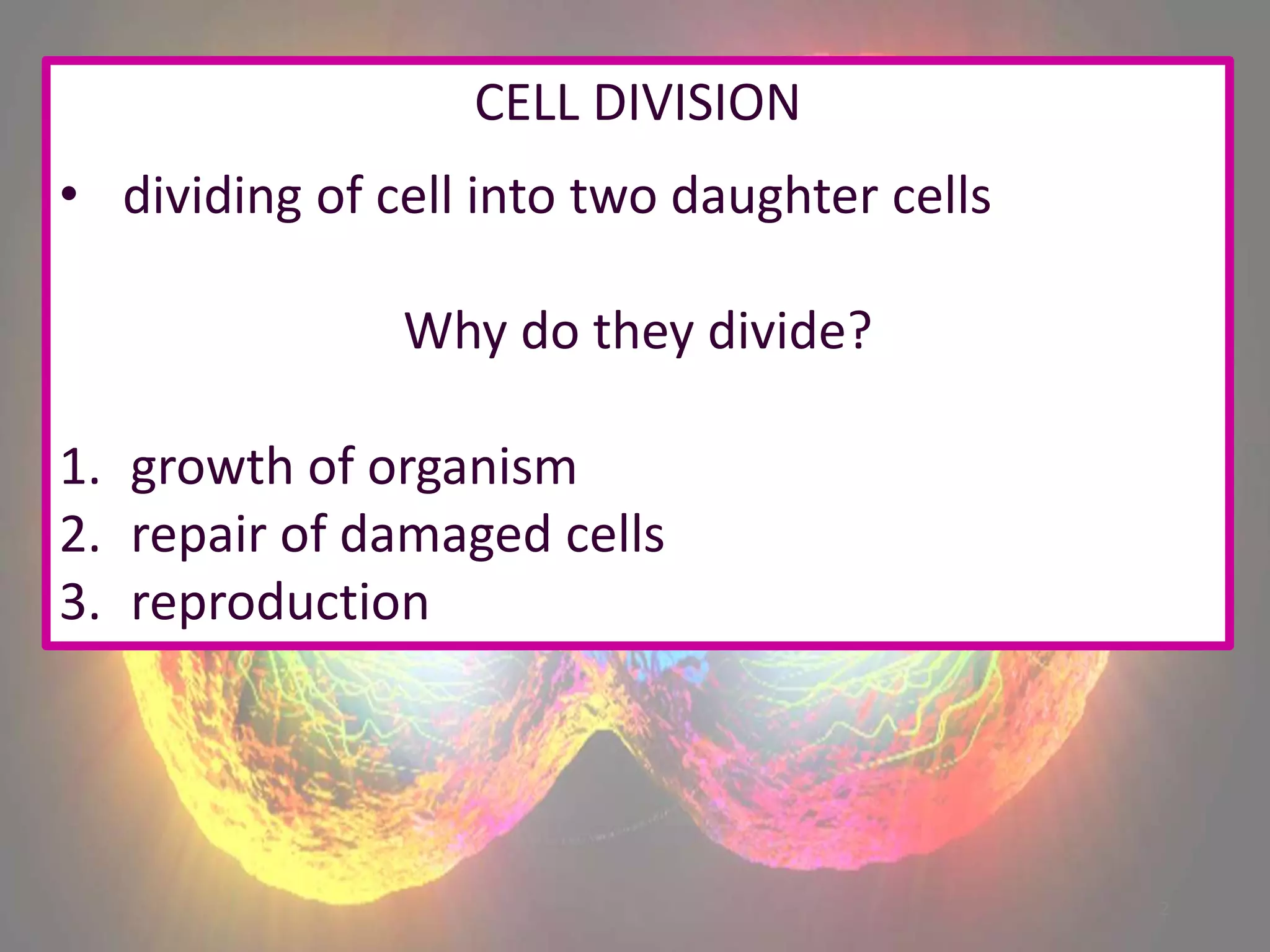 Cell division 1 mitosis | PPTX