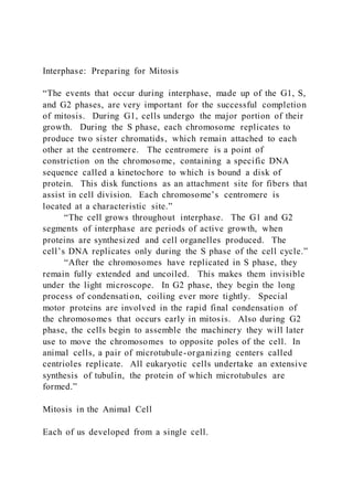Cell DivisionCell Division in ProkaryotesBinary FissionDef | DOCX