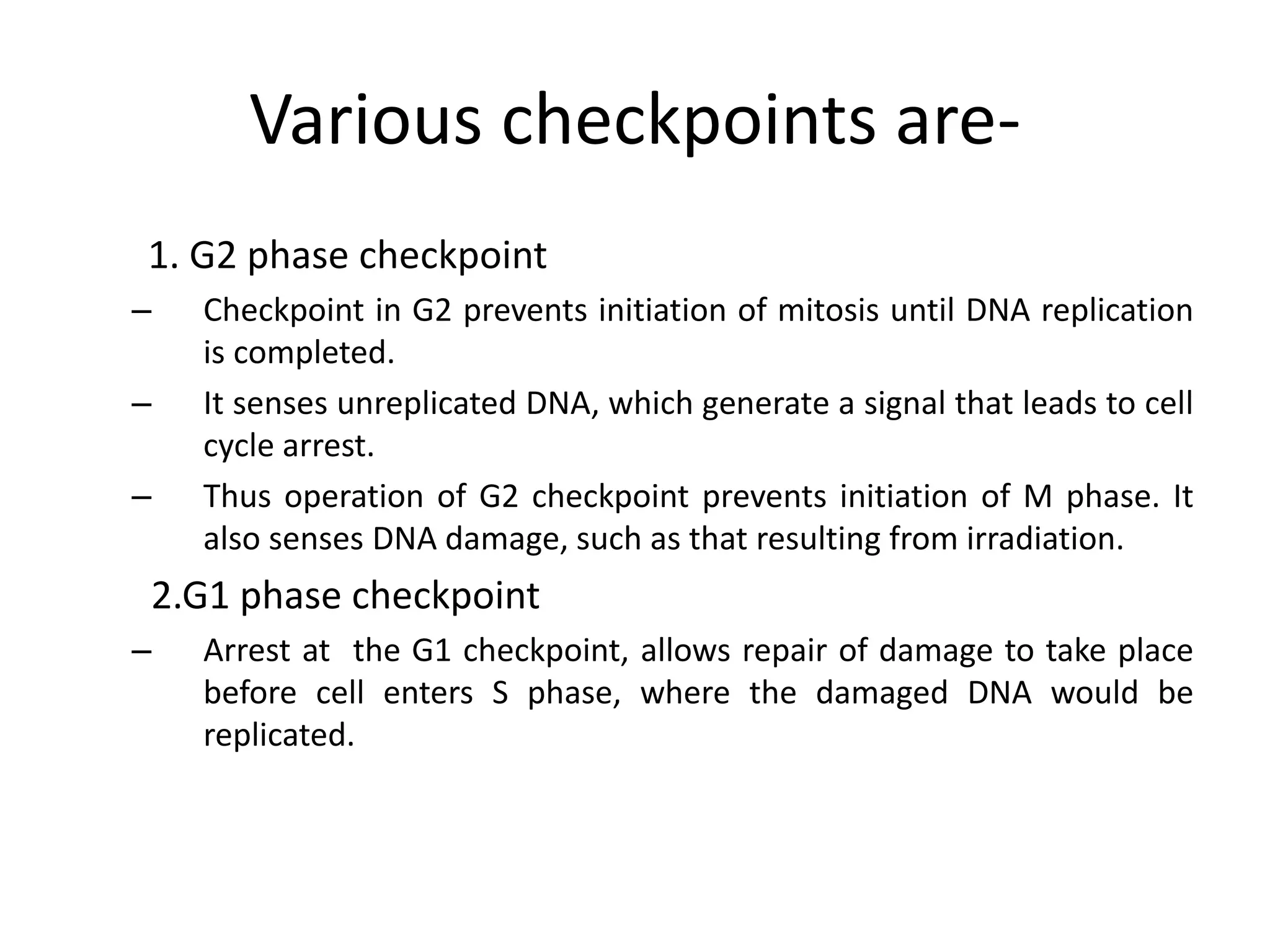 Cell cycle checkpoints in yeast | PPTX