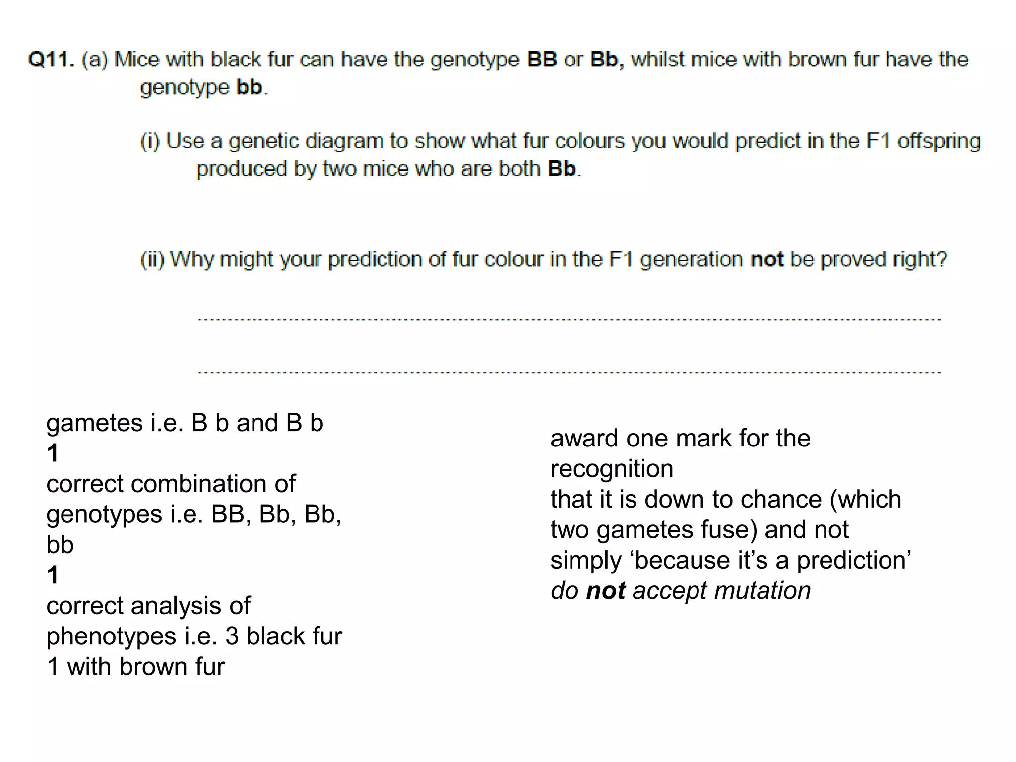 Cell division & inheritance gcse qs | PPTX