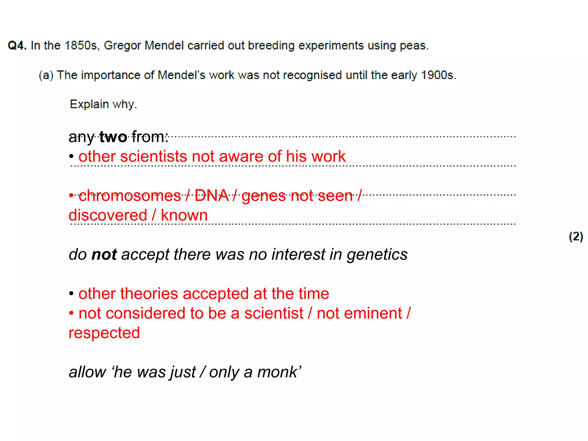 Cell division & inheritance gcse qs | PPTX
