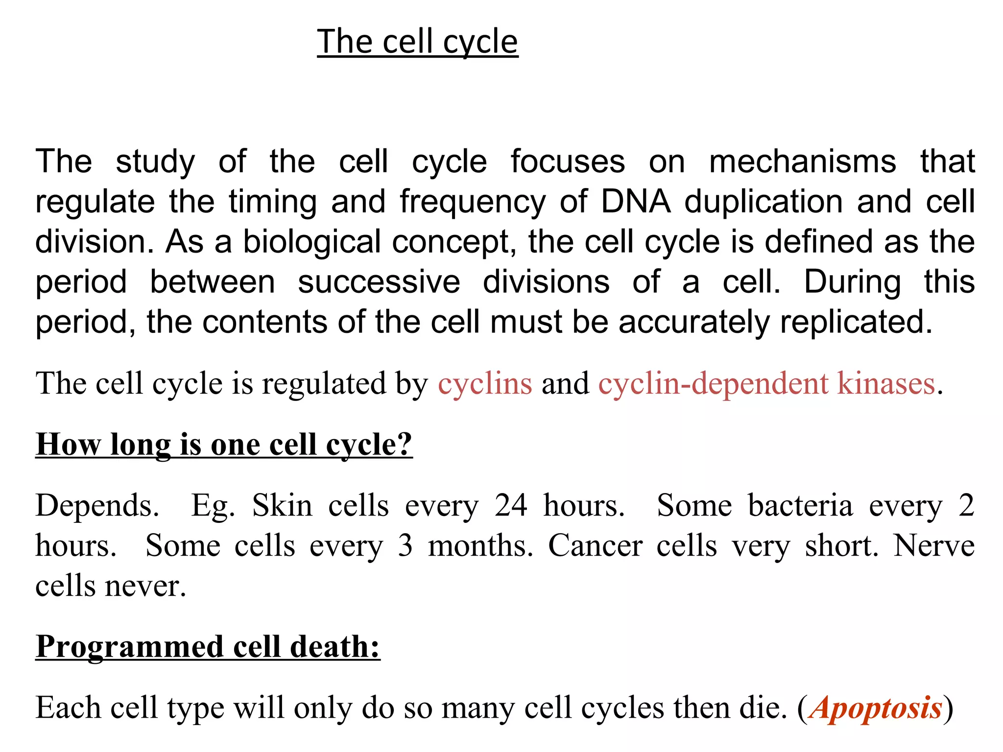 Cell division/Cell Cycle/ DNA duplication | PPT