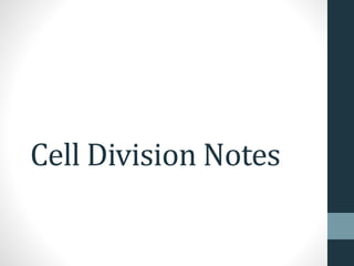 Cell Division Notes. Meiosis and mitosis | PDF