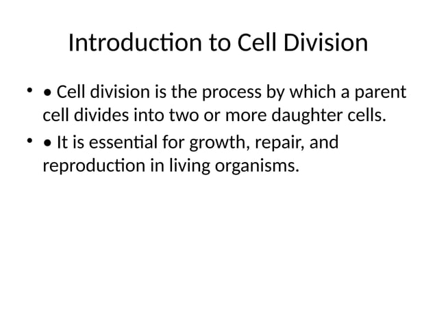 Cell division presentation for school project | PPT