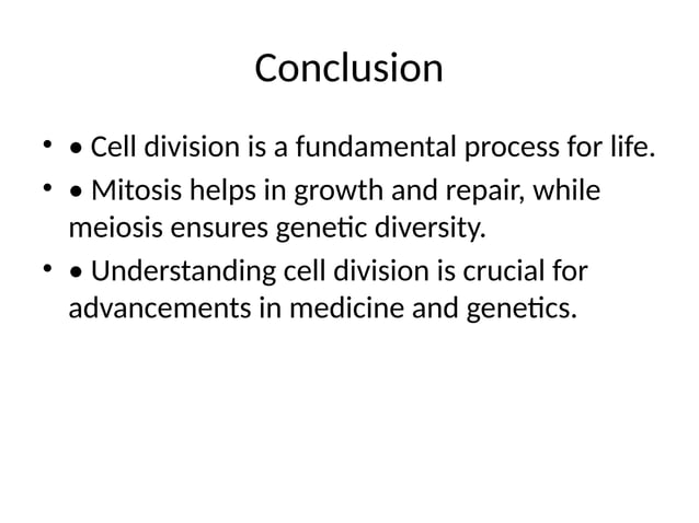 Cell division presentation for school project | PPT