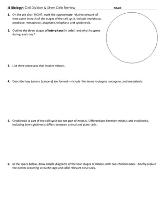 IB Cell Division Review (1.6) | DOCX