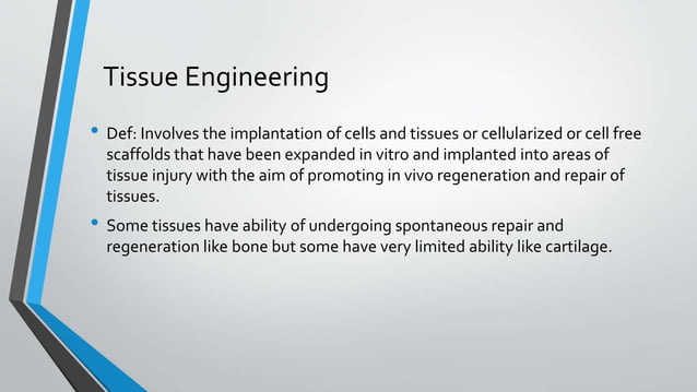 Tissue Engineering | PPT